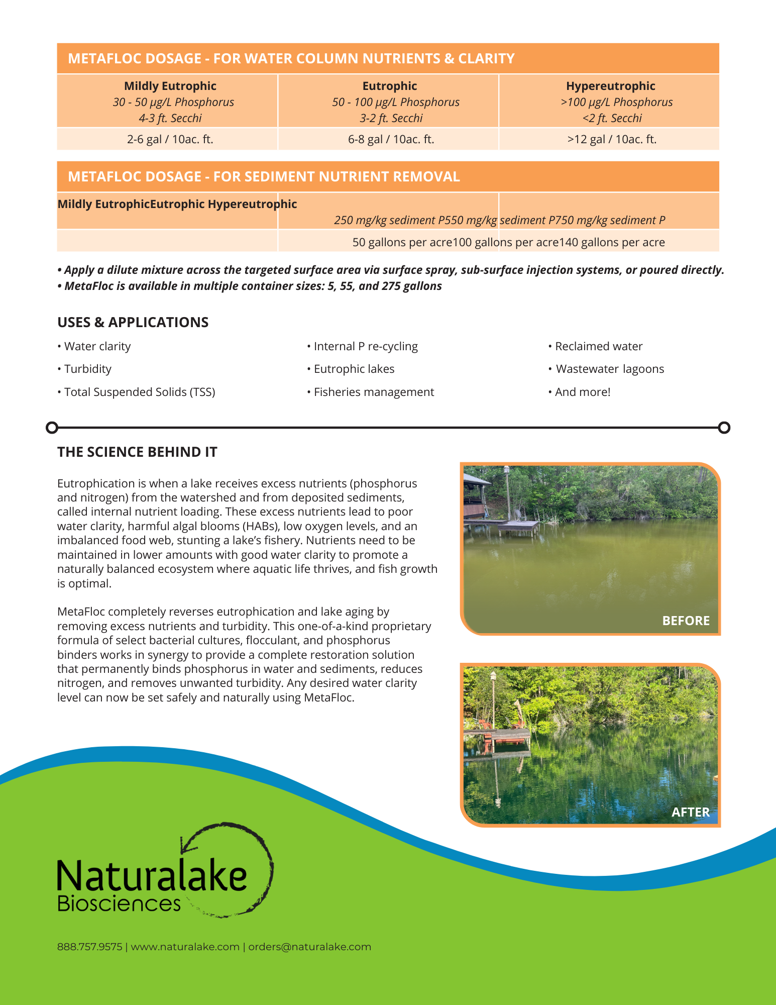 LakeTech | MetaFloc - Phosphorus Removal Treatment